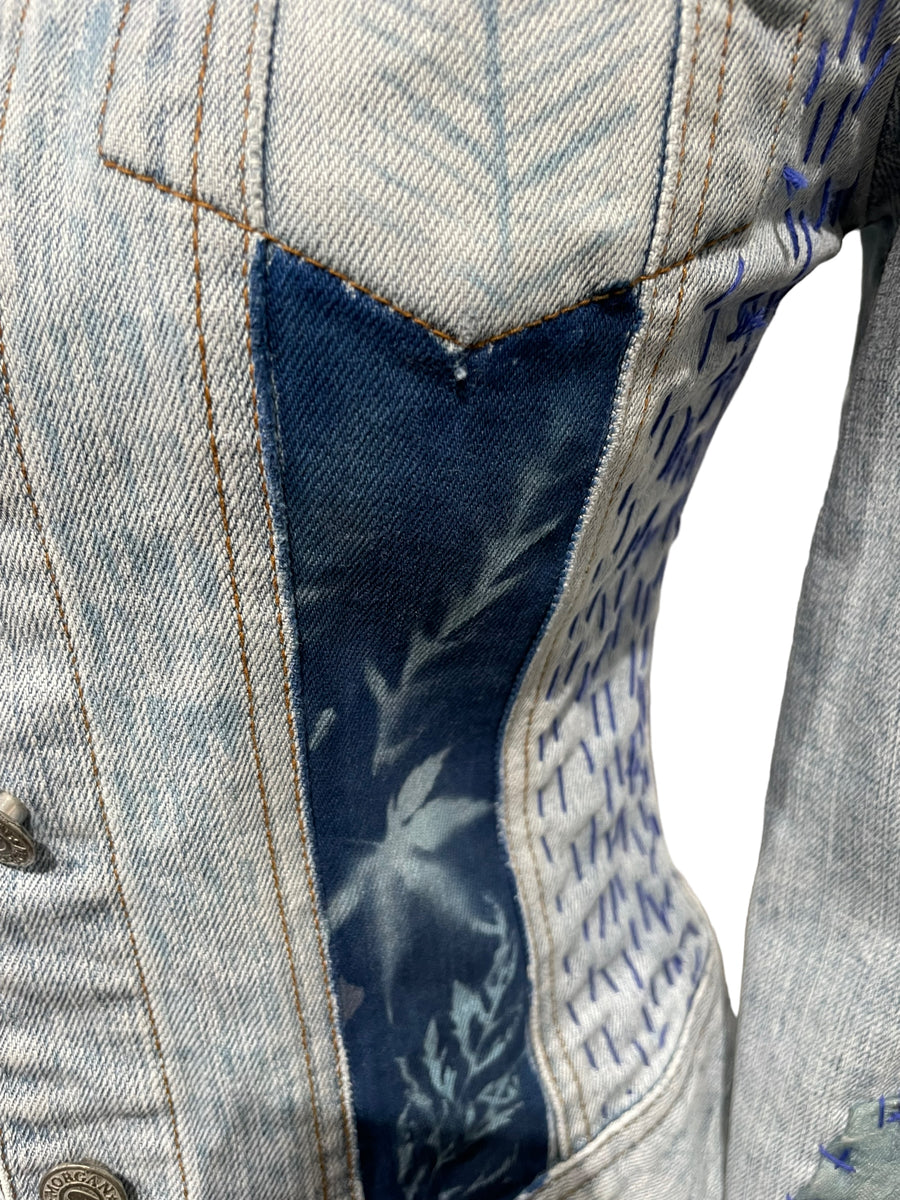 Denim Jacket with vintage indigo textiles – Lilith’s Garden